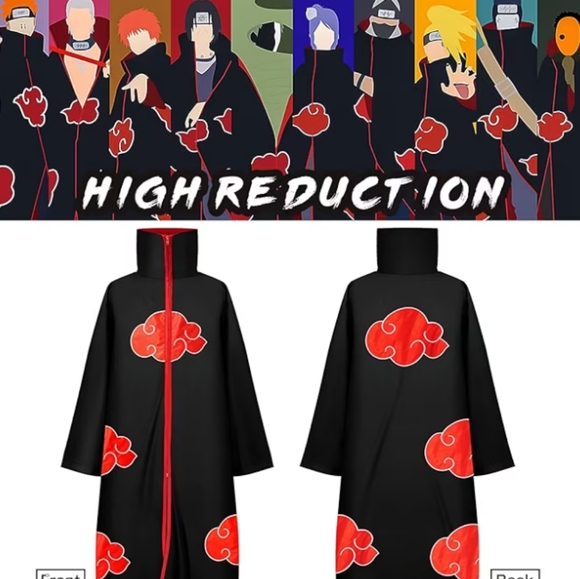 Jackets & Coats | Naruto Anime Zip Front Cloak Size Medium | Poshmark